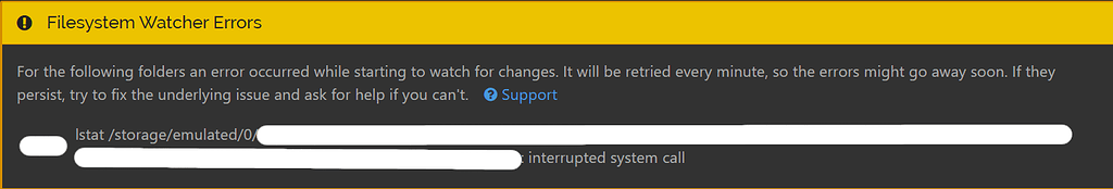 [SOLVED] Repeated "interrupted system call" on multiple Android devices - Android - Syncthing ...
