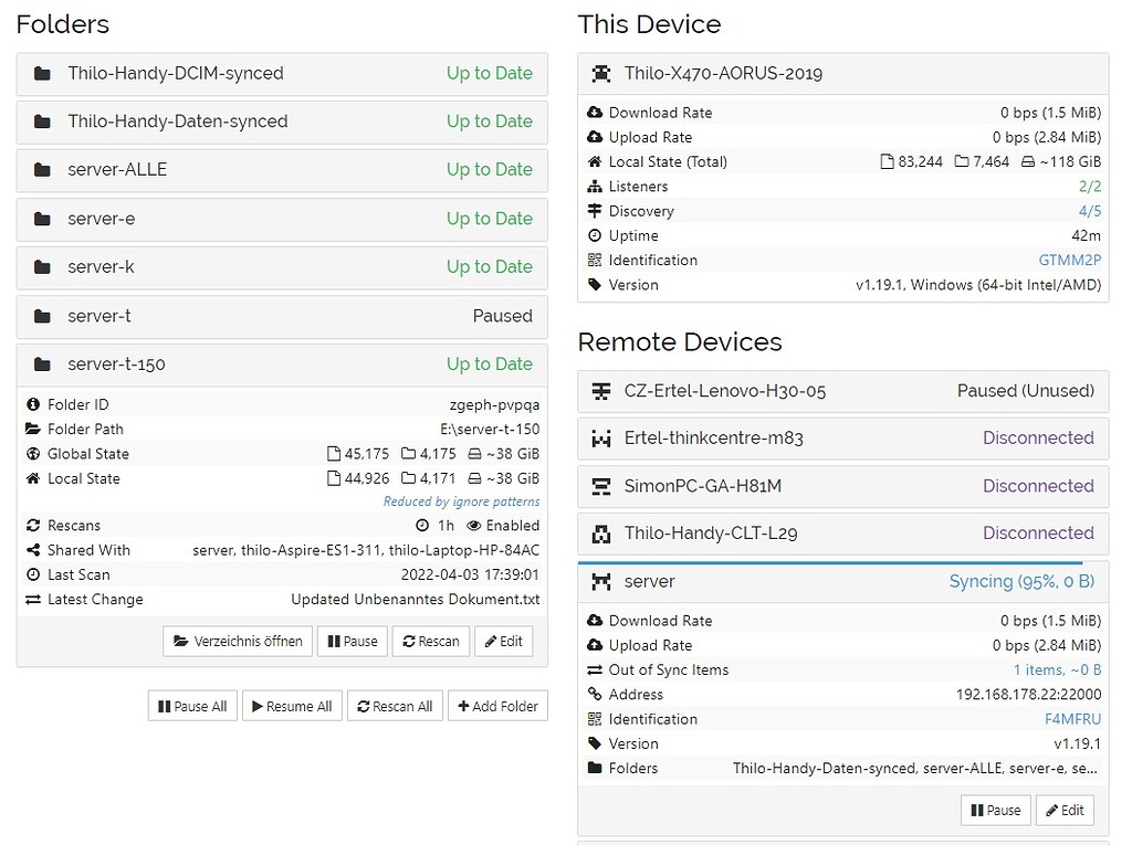 Folder and files not deleted, even with (?d) ignore patterns (solved) - Support - Syncthing ...