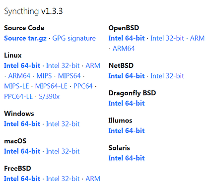 x86/x64 CPU architecture names on the Syncthing website - General ...