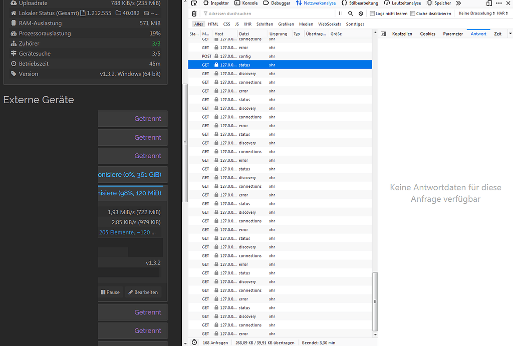 UI is not updating nor saving settings - Support - Syncthing Community Forum
