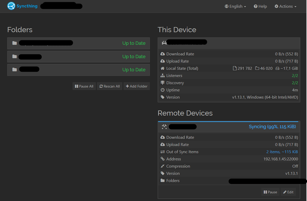 Syncthing stuck at Syncing 99%, Out of sync items - Support - Syncthing Community Forum