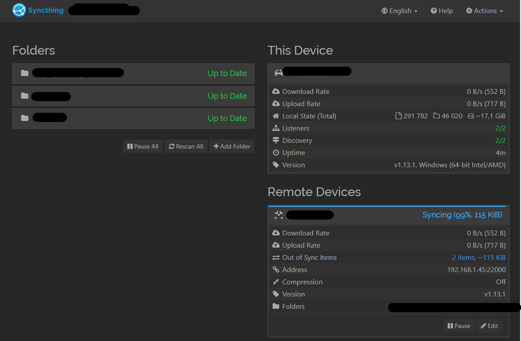 Syncthing stuck at Syncing 99%, Out of sync items - Support - Syncthing Community Forum