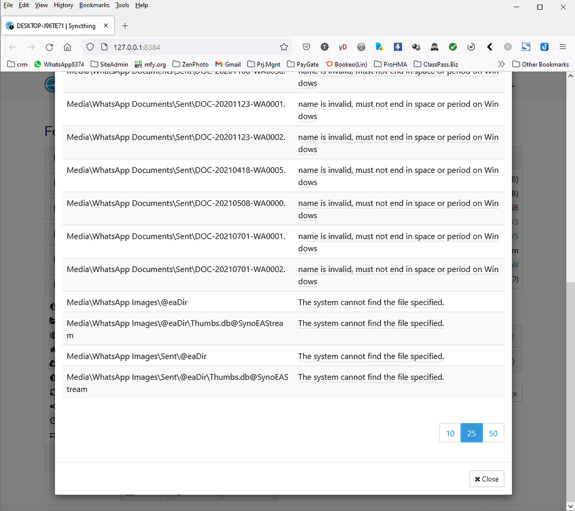 Out Of Sync Problems Name Is Invalid Support Syncthing Community Forum