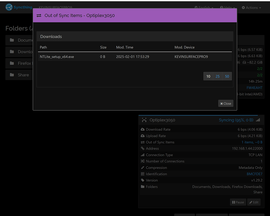 Files stuck sync remote device - Support - Syncthing Community Forum