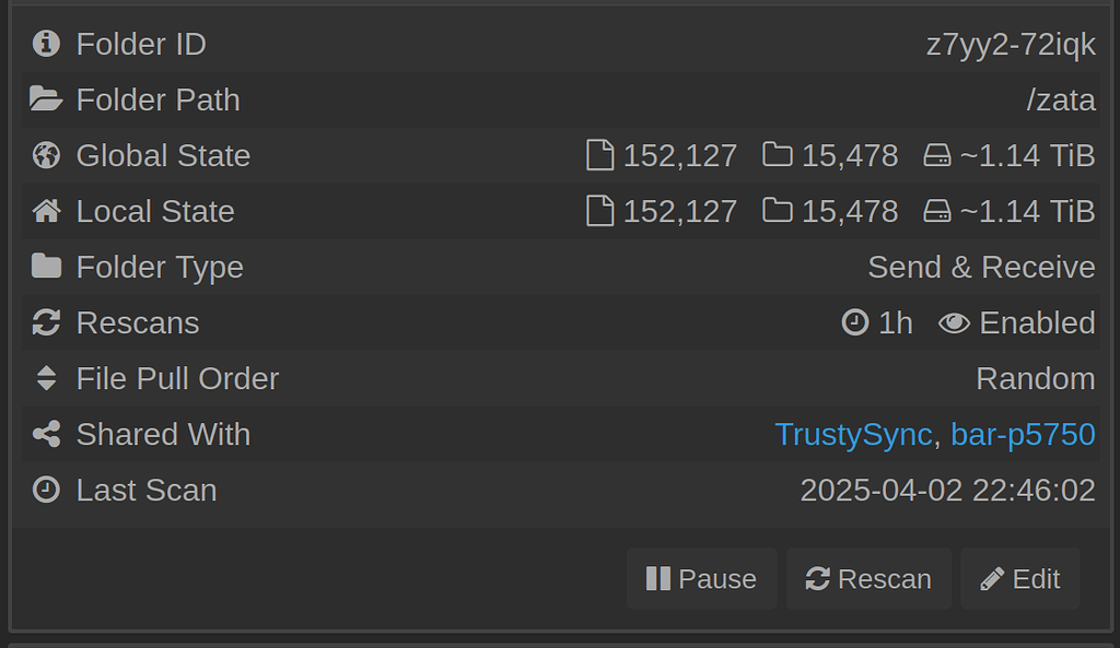 Sync won't complete - Support - Syncthing Community Forum