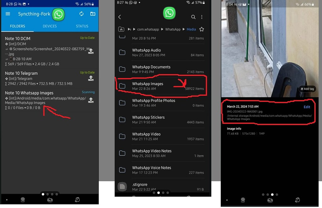 Need help in syncing Note10 whatsapp files into Pixel - Android - Syncthing Community Forum