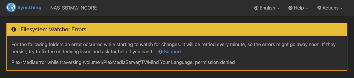 Volume1path Permission Denied Support Syncthing Community Forum 